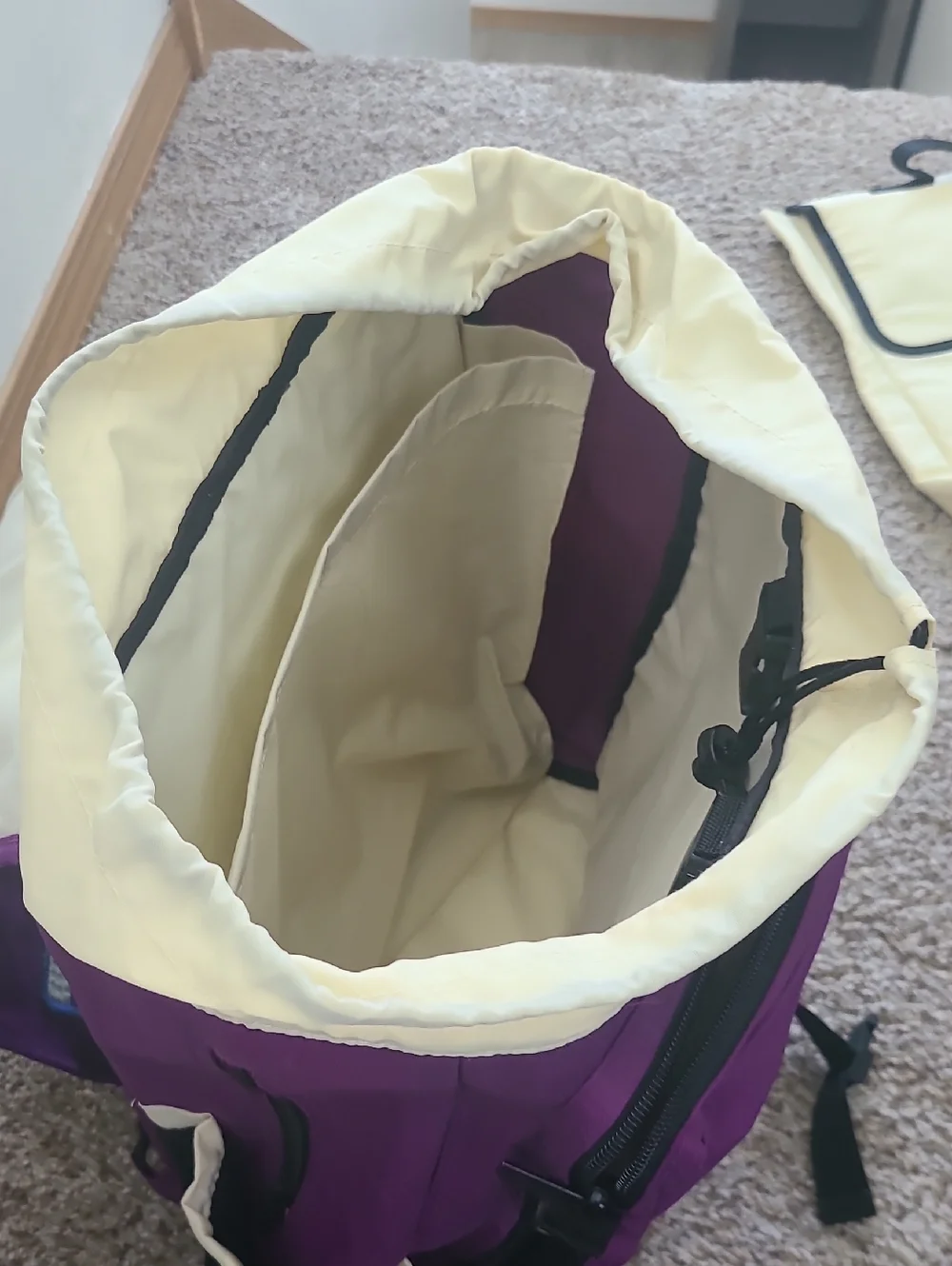 Storage & Organization | Purple Nylon Backpack With Cream Accents ...